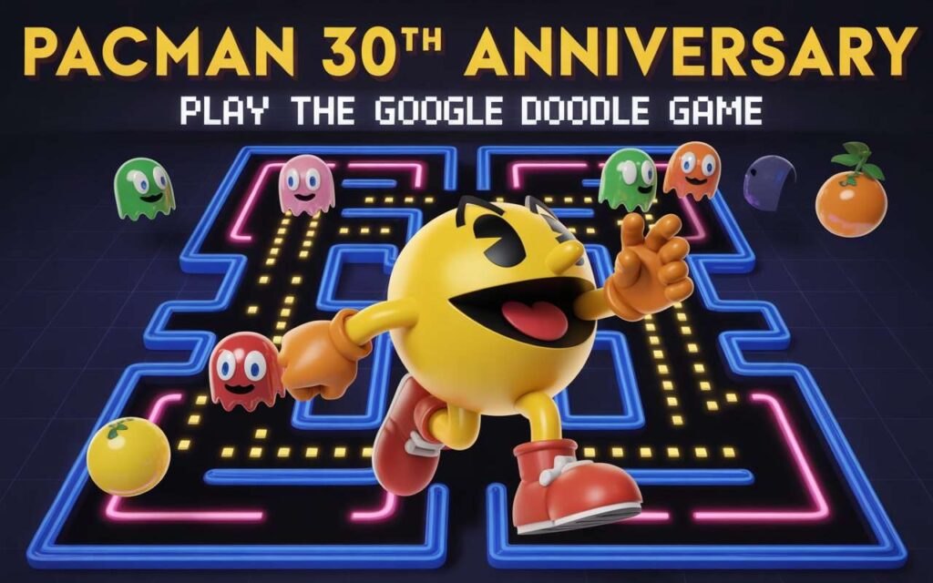 Pacman 30th Anniversary: Play the Google Doodle Game
